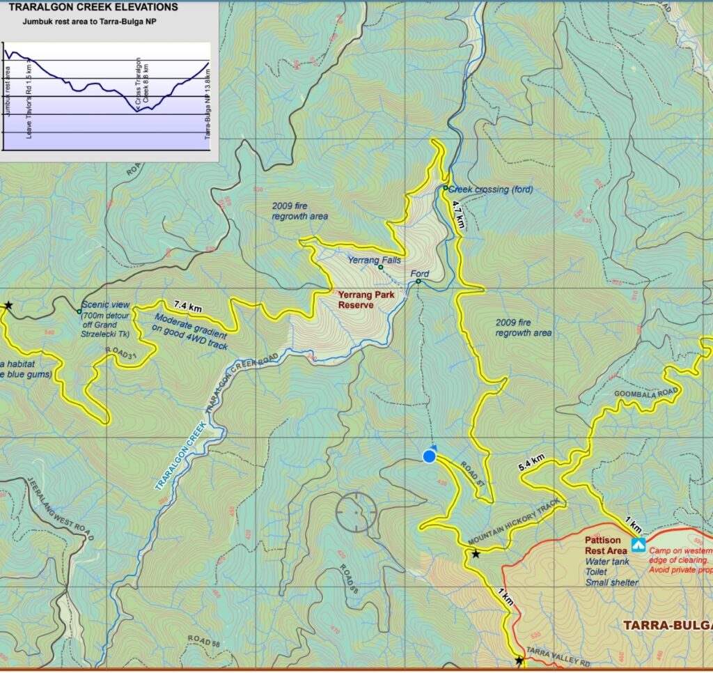 Richard's story - 7km Quickie on Road 57 to the old track to Yerrang ...
